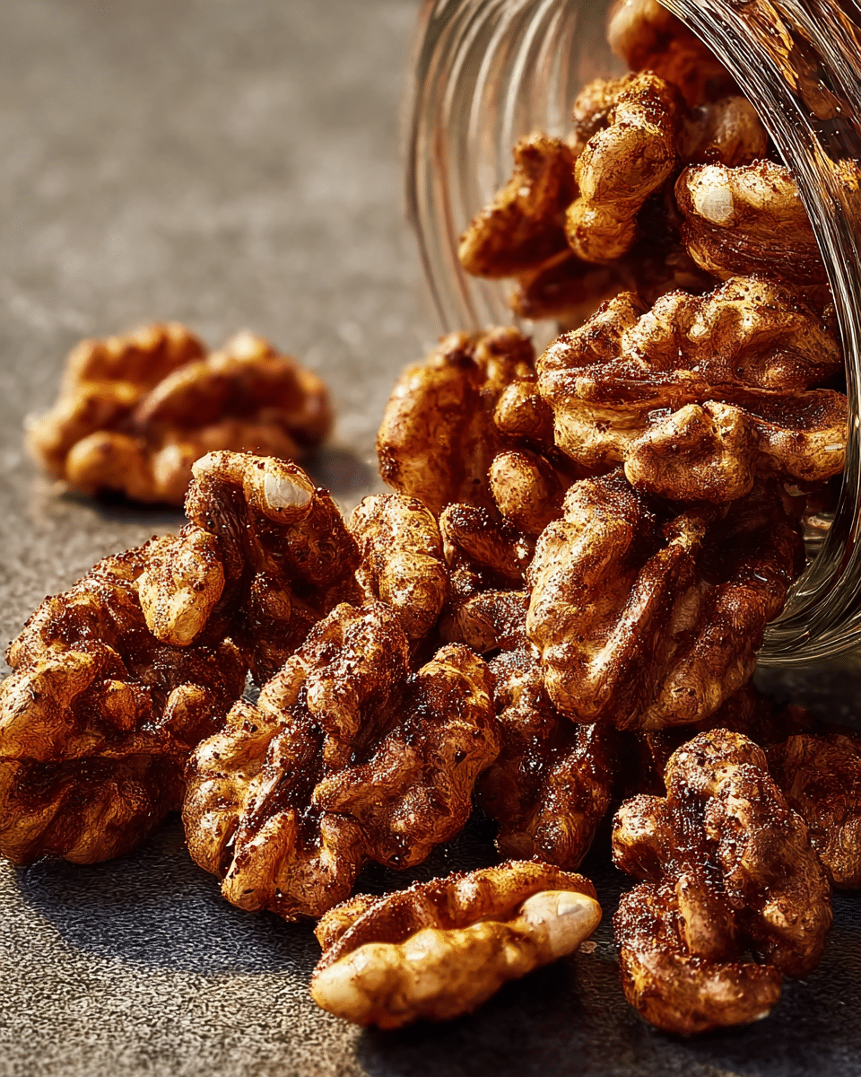 Spiced Roasted Walnuts - cookandairies